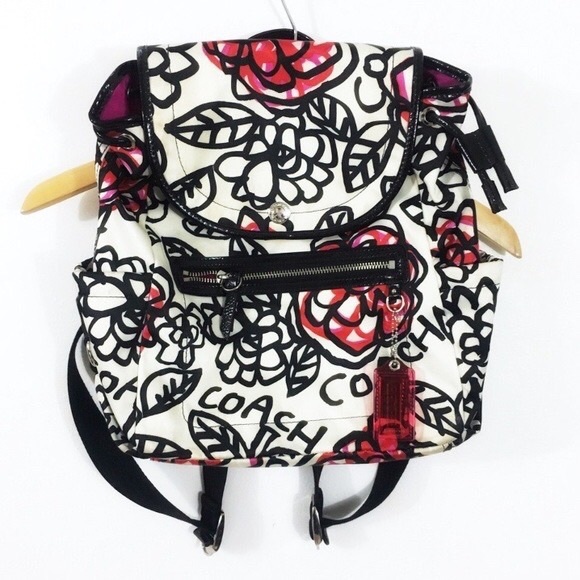 Coach | Bags | Coach Poppy Daisy Floral Graffiti Backpack | Poshmark